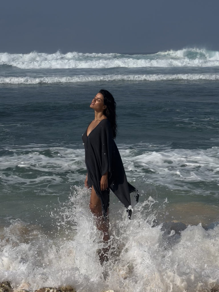 Ava Kimono - Navy | The Handloom